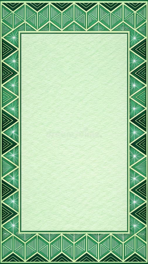 Geometric Border Pattern with Paper Texture and Forest Canopy Palette ...