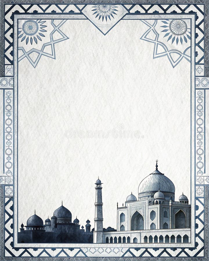 Geometric Border Pattern with Paper Texture and Modern Grayscale ...