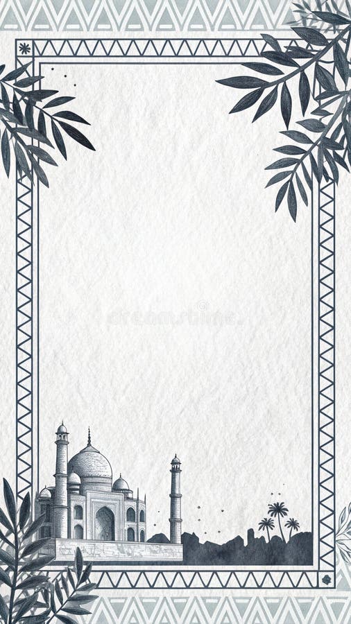 Geometric Border Pattern with Paper Texture and Modern Grayscale ...