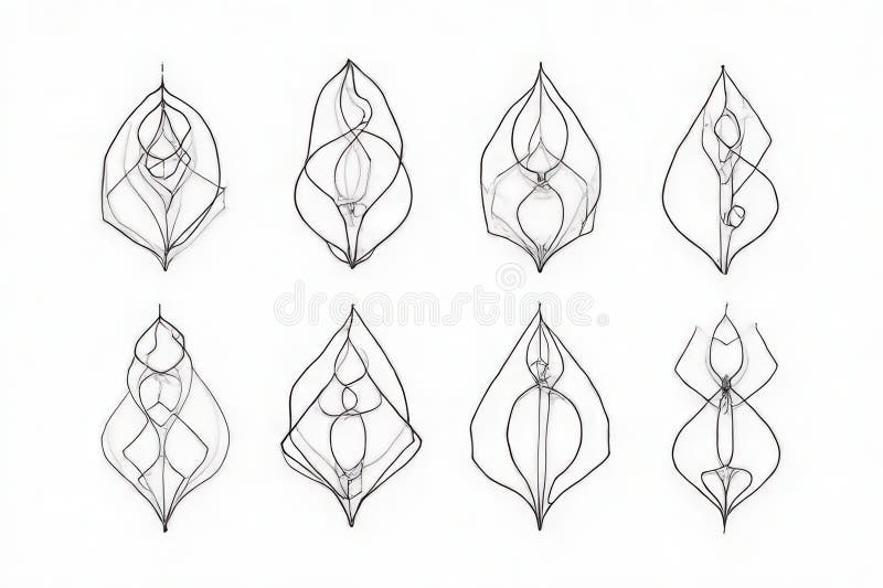 Abstract Forms: Exploring Geometry through Bow Patterns Stock ...