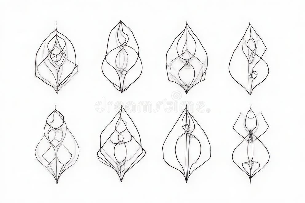 Abstract Forms: Exploring Geometry through Bow Patterns Stock ...