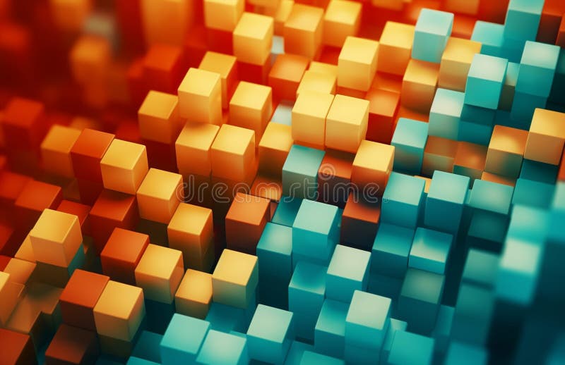 Geometric Box Abstract Shape Pattern Blocks Background Graphic Design ...