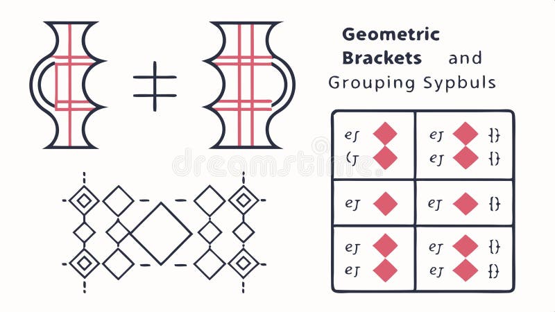Geometric Brackets and Symbols, Design Elements Vector Design ...