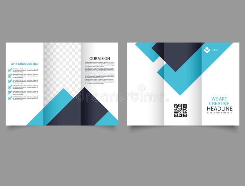 Geometric Brochure Template, Trifold. Flyer Design for Advertising ...