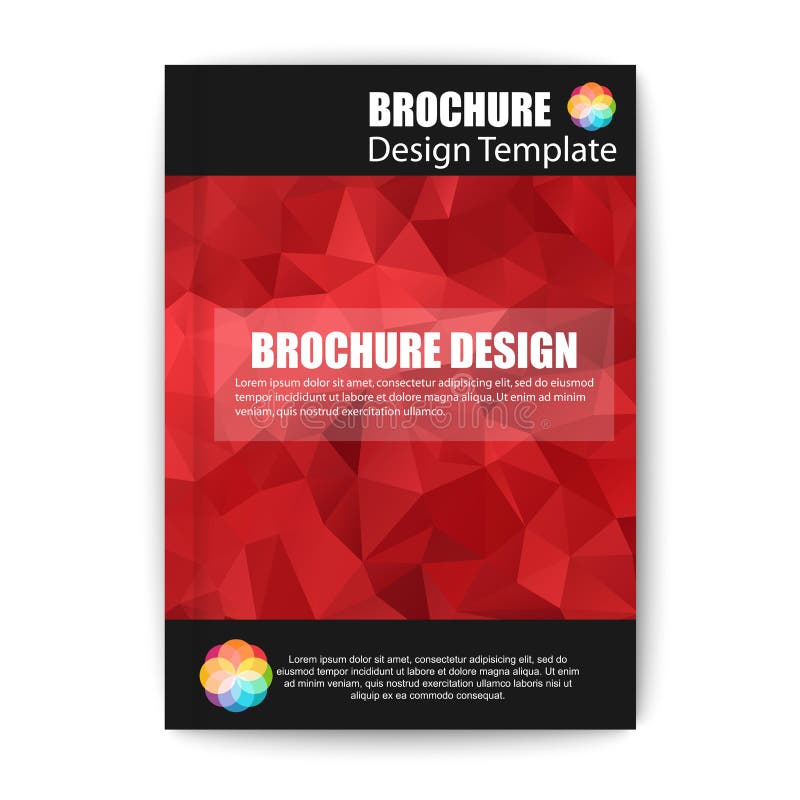 Geometric Brochure Vector Design Template Stock Vector - Illustration ...
