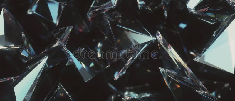 Geometric Broken Glass Overlay Texture with Structured Design on a ...