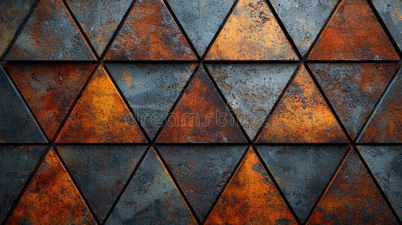 Geometric Bronze and Black Triangle Patterns Stock Illustration ...