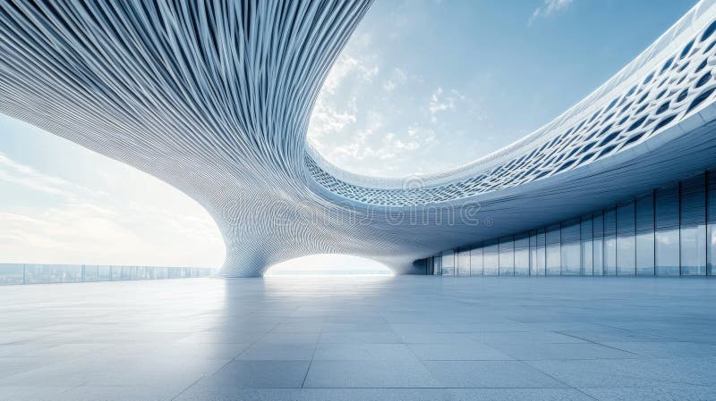 Geometric Building Abstract Architecture Background in 3D Stock ...