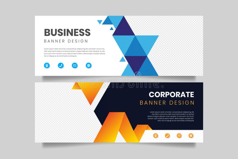 Geometric Business Banner Design Template. Corporate Banner Stock ...