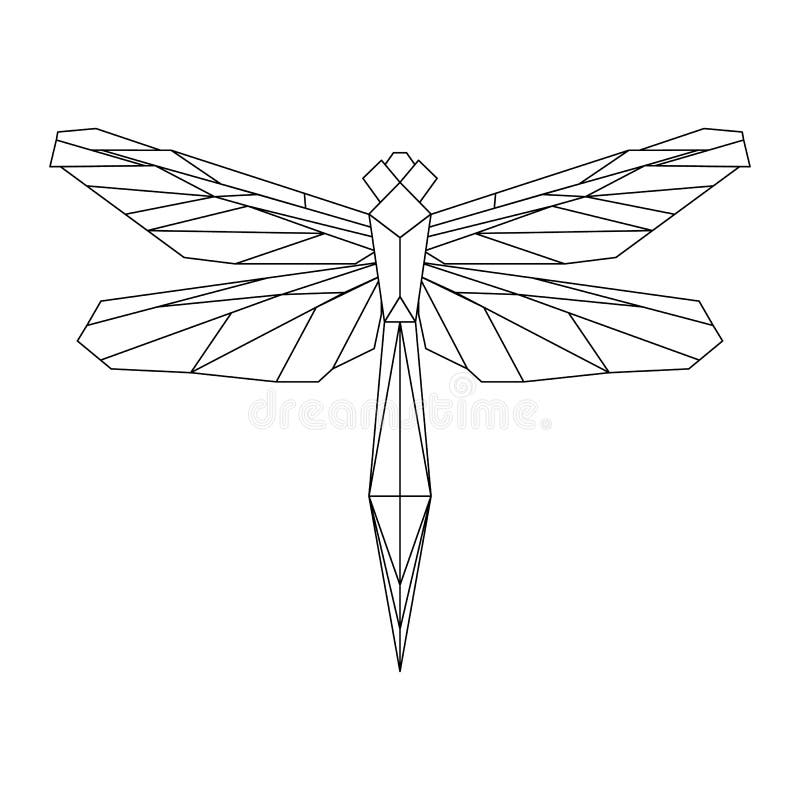 Abstract Linear Polygonal Fox. Vector. Geometric Animal Tattoo Stock ...