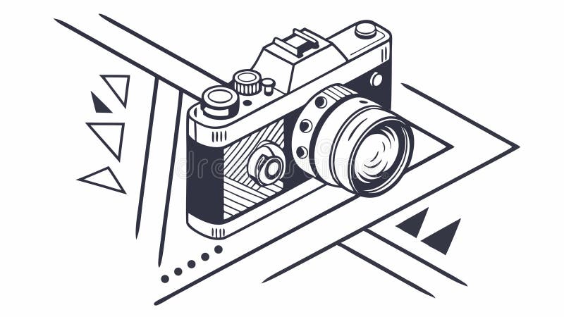 Geometric Camera Abstract Illustration, Vector Design Generative AI ...