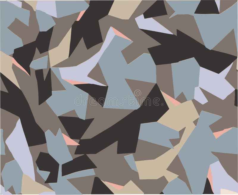 Geometric Camo Pattern Made in a Triangular Shape Stock Vector ...