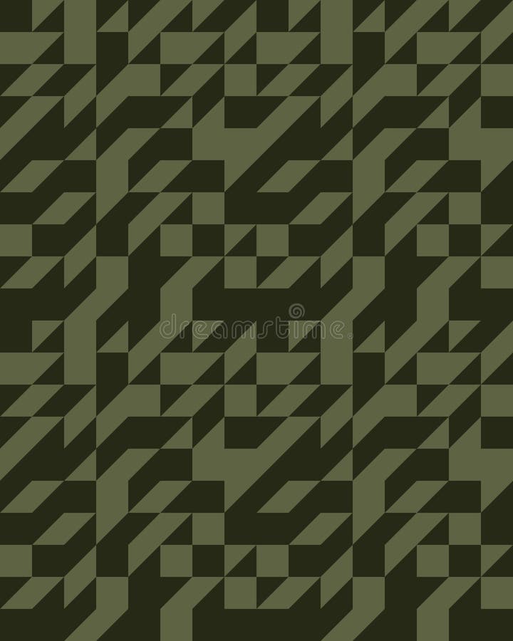 Geometric Camouflage Hexagon Seamless Pattern Stock Illustration ...
