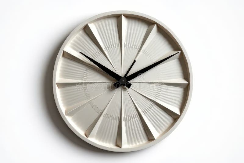 Geometric Ceramic Wall Clock Stock Illustration - Illustration of color ...