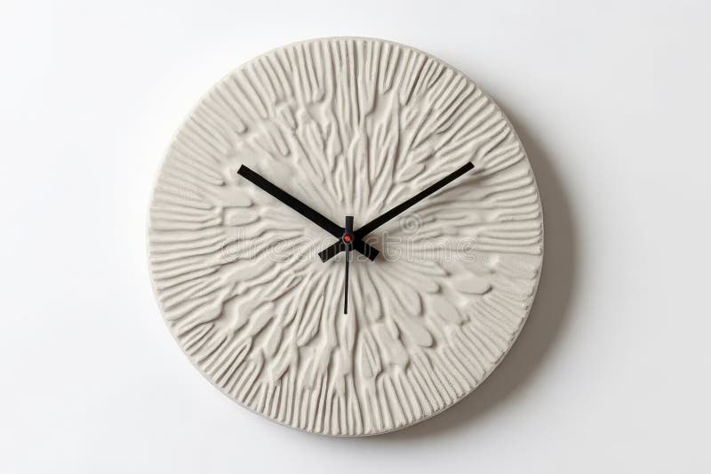 Geometric Ceramic Wall Clock Stock Illustration - Illustration of ...