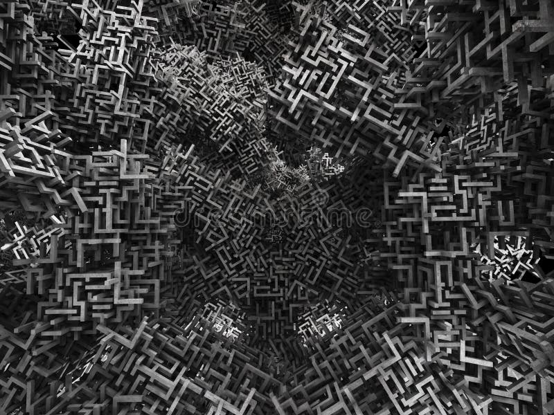 Geometric chaos 1 stock illustration. Illustration of monochrome - 45417542