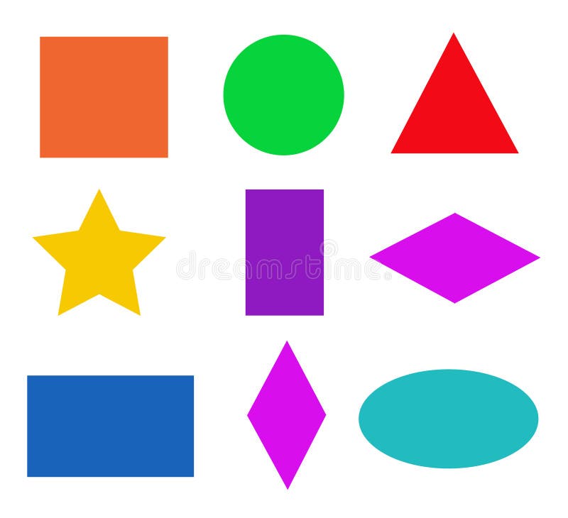 Geometric Character Shapes Vector Stock Vector - Illustration of star ...