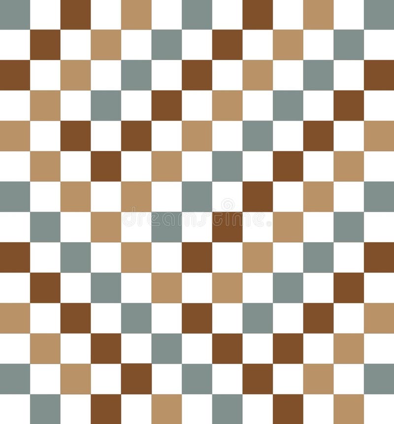 Geometric Checkerboard Pattern with Brown and Beige Squares Stock ...