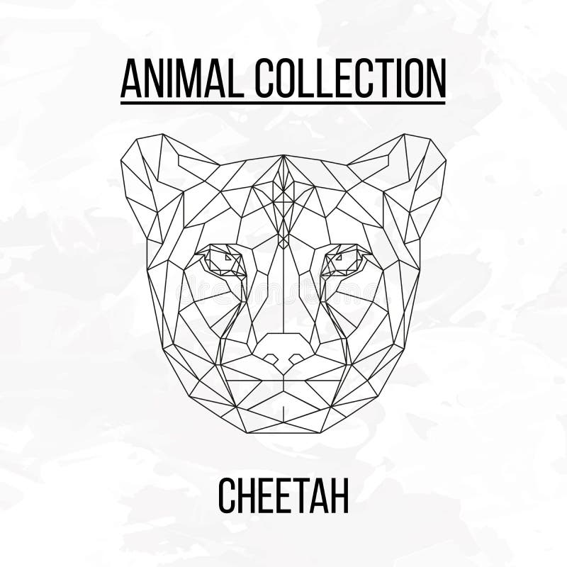 Cheetah Head Zentangle Stylized Stock Vector - Illustration of african ...