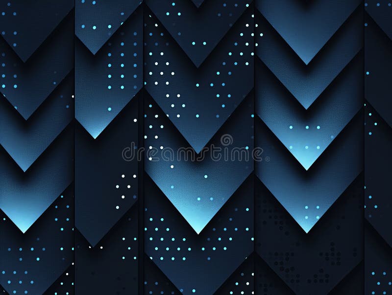 Geometric Chevron Pattern with Dotted Accents Stock Image - Image of ...