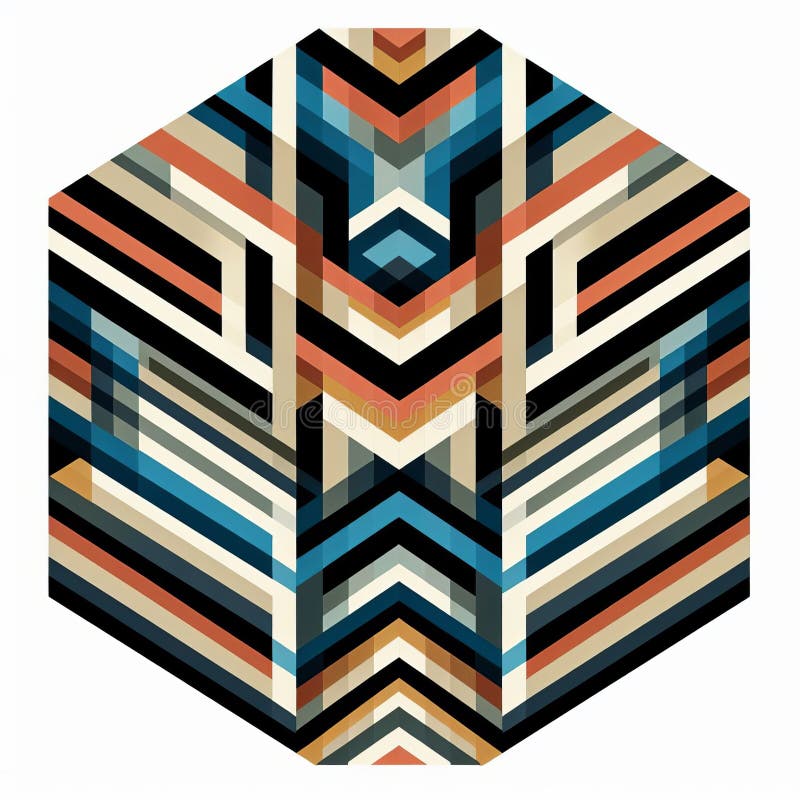 Geometric Chevron Pattern a Repetitive Zigzag Pattern with Shap Stock ...