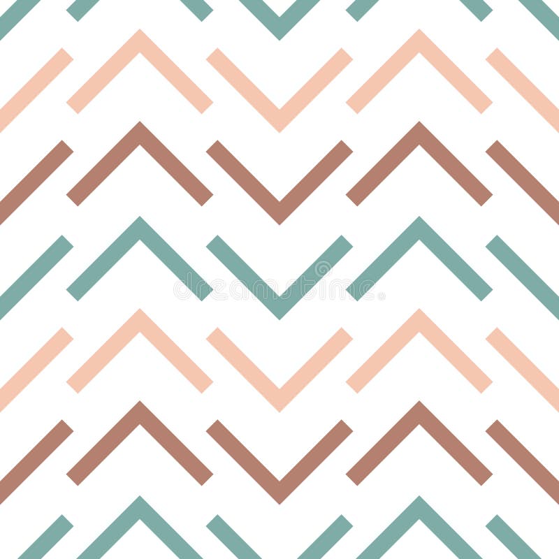 Geometric Chevron Vector Pattern, Brown and White Abstract Background Stock Vector ...
