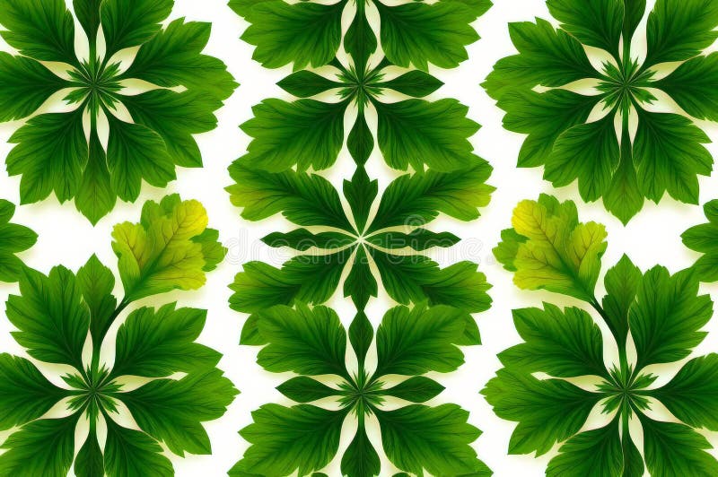 Geometric Cilantro Leaf Pattern Stock Illustration - Illustration of ...