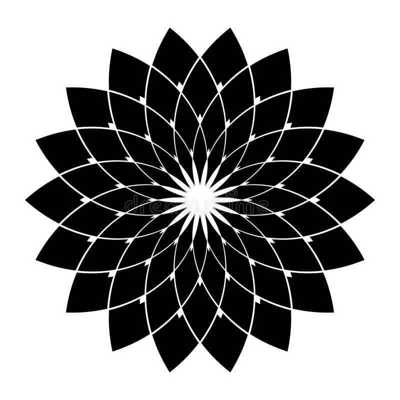 Circle Design Element. Geometric Floral Pattern Stock Vector ...