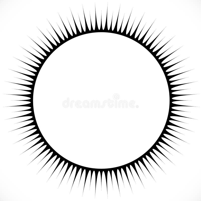 Geometric Circle Design Element with Radial Lines. Abstract Stock ...