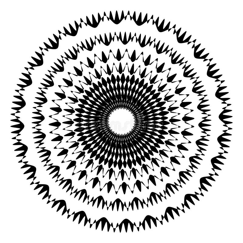 Geometric Circle with Distorted Shapes Rotating. Abstract Circle Stock ...