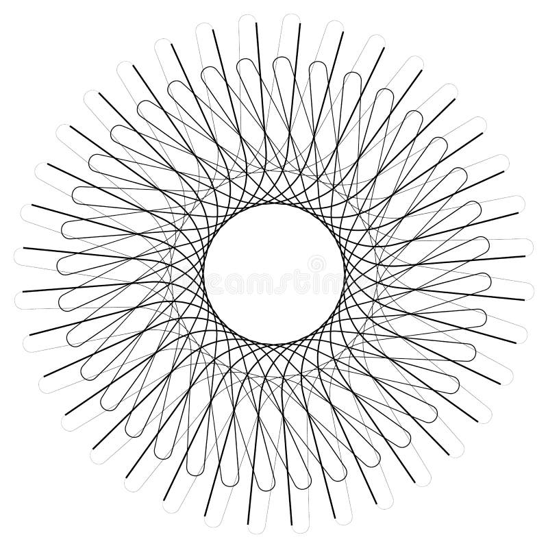 Geometric Circle Element - Circular Pattern on White Stock Vector ...