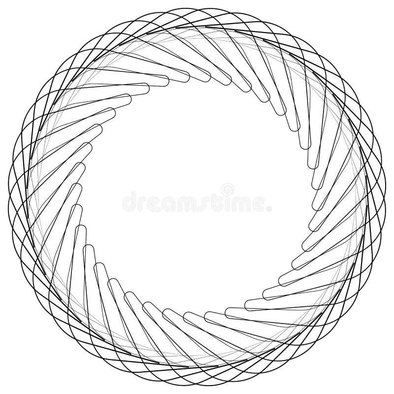 Geometric Circle Element, Circle Motif Random Edgy, Angular Line Stock ...