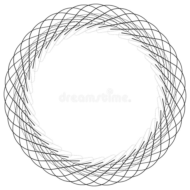 Geometric Circle Element, Circle Motif Random Edgy, Angular Line Stock ...