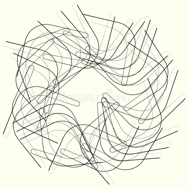 Geometric Circle Element Circle Motif Random Edgy Angular Line Stock
