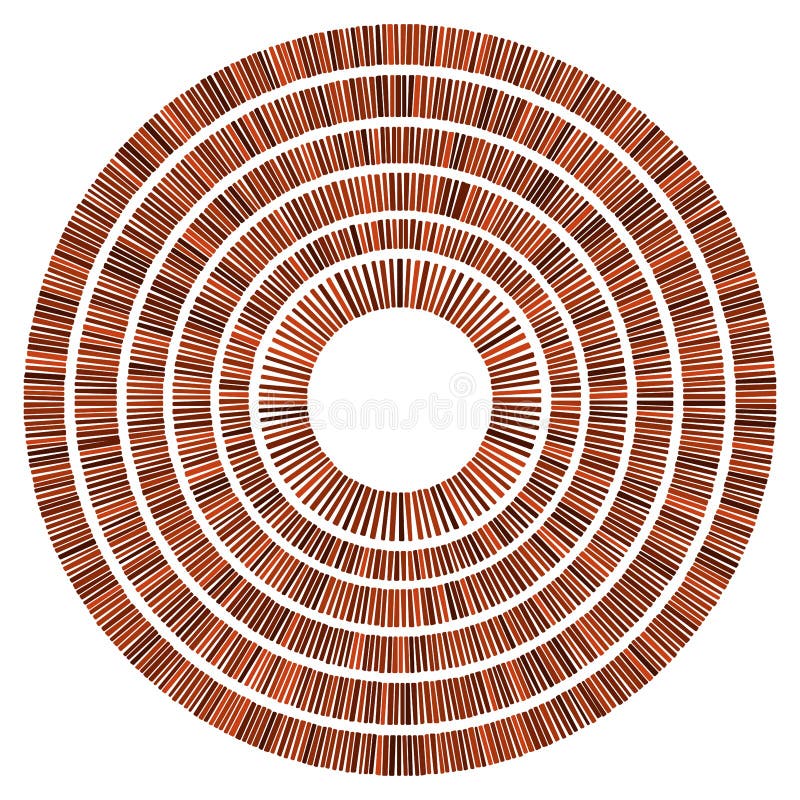 Geometric Circle Element. Circular Red Stonework, Masonry Stone, Rock ...