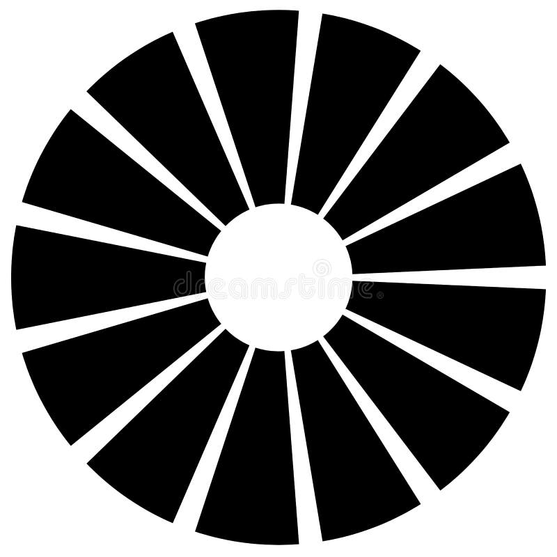Geometric Circle Element Made of Radiating Rectangles. Abstract Stock ...