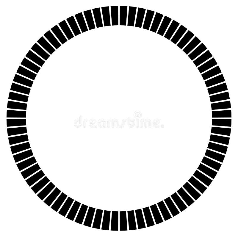 Geometric Circle Element Made of Radiating Rectangles. Abstract Stock ...