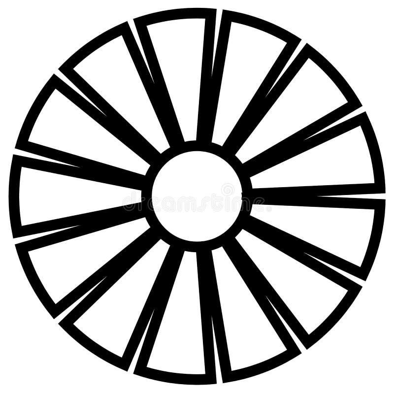 Geometric Circle Element Made of Radiating Rectangles. Abstract Stock ...
