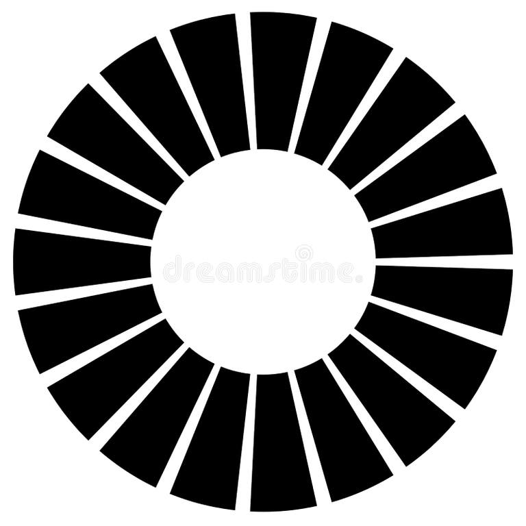 Geometric Circle Element Made of Radiating Rectangles. Abstract Stock ...