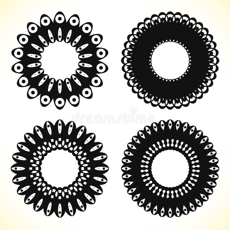 Geometric Circle Elements, Abstract Random Circle Shapes Stock Vector ...