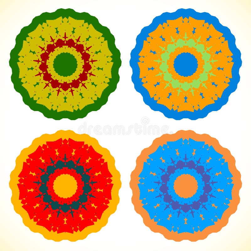 Geometric Circle Elements, Abstract Random Circle Shapes Stock Vector ...