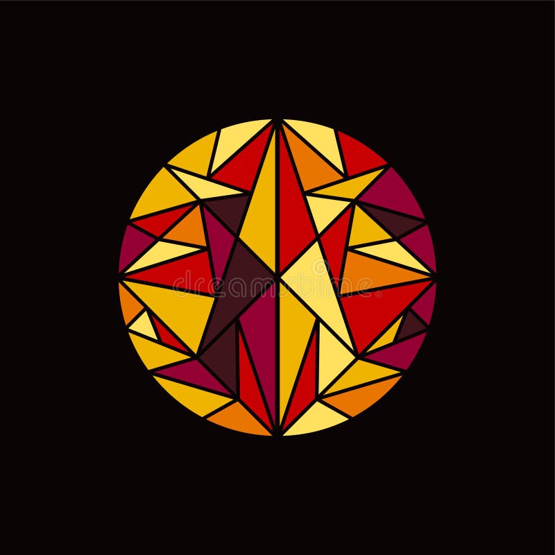 Geometric Circle Polygon Creative Design Stock Vector - Illustration of ...