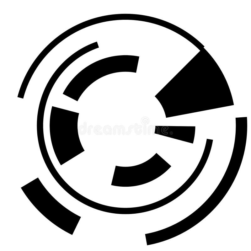 Geometric Circle. Sci-fi, High-tech UI Circular Element Stock Vector ...