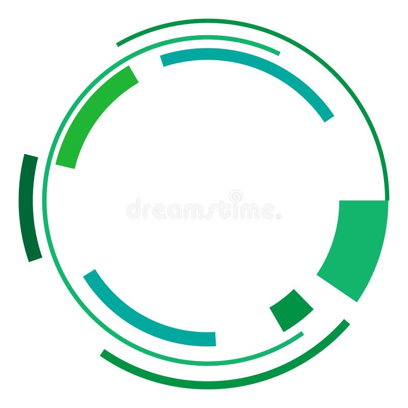 Geometric Circle. Sci-fi, High-tech UI Circular Element Stock Vector ...