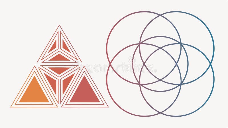 Geometric Circles Pattern Vector Abstract Background Modern Shapes Design Generative Ai Stock