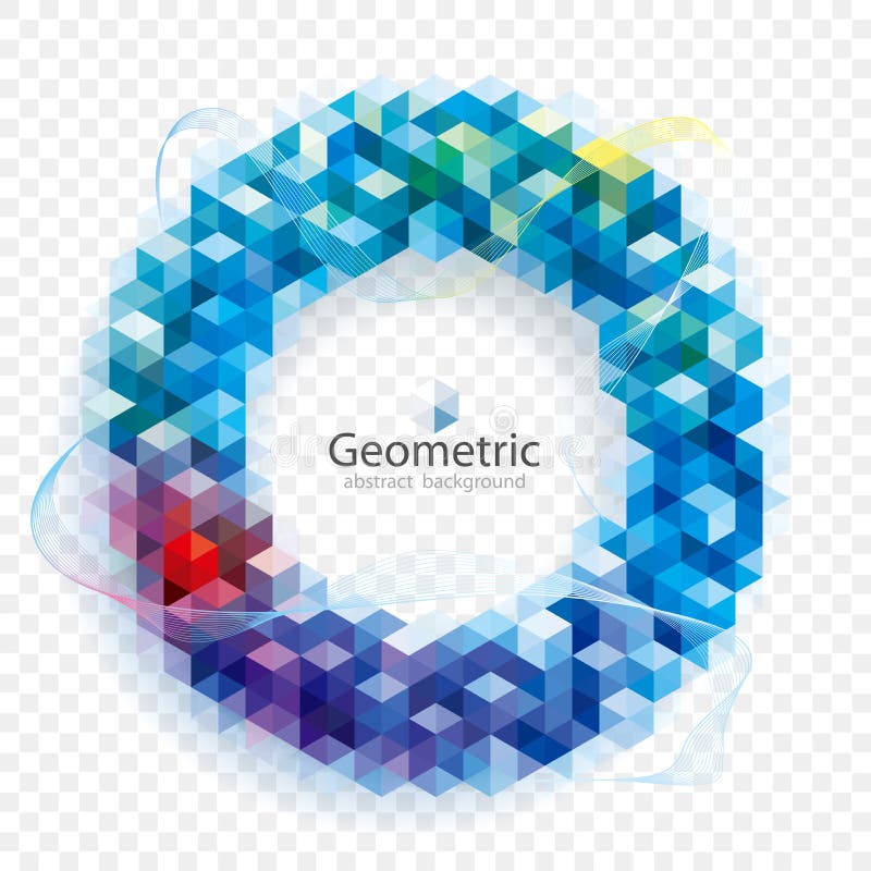 Geometric Circular Colors Abstract Background. Stock Vector ...