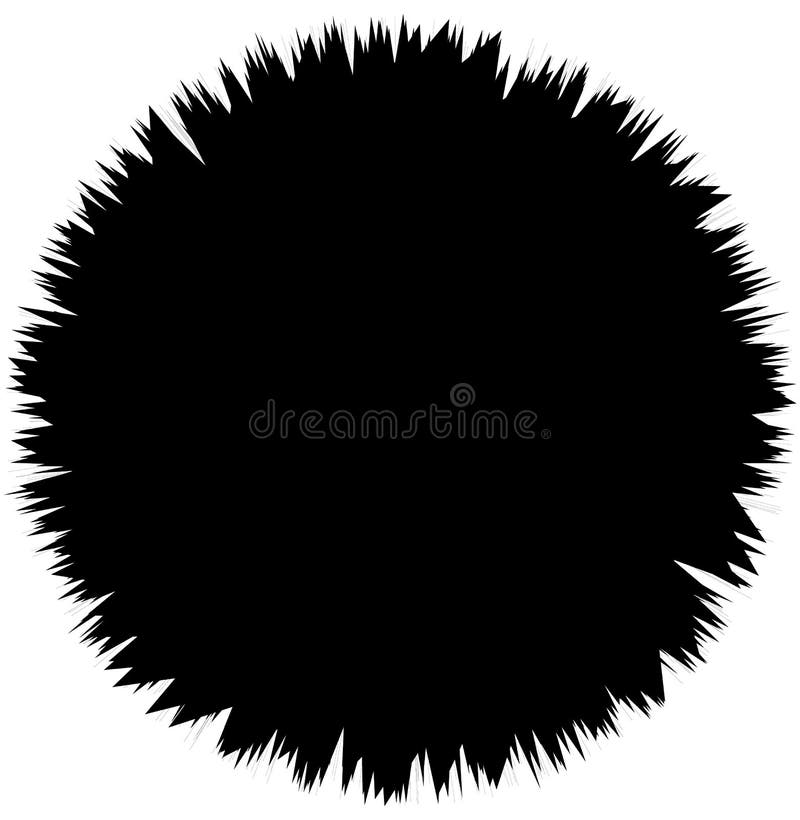 Geometric Circular Element. Grungy, Sketchy Splatter-like Circle Stock ...