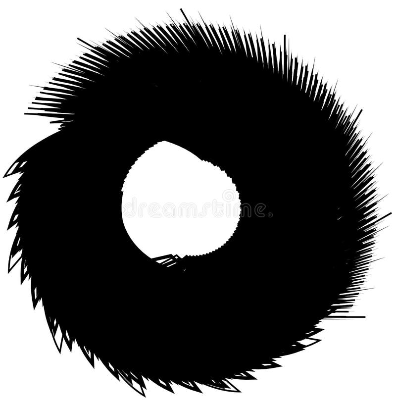 Geometric Circular Element. Grungy, Sketchy Splatter-like Circle Stock ...