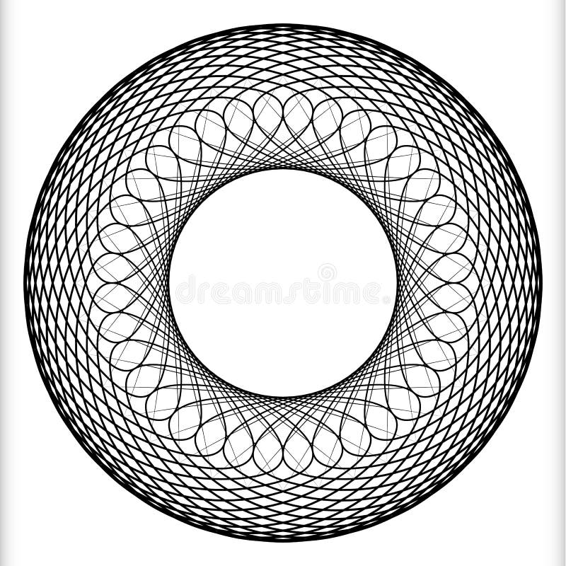 Geometric Circular Element - Rotating Spiral, Swirl Shape Stock Vector ...