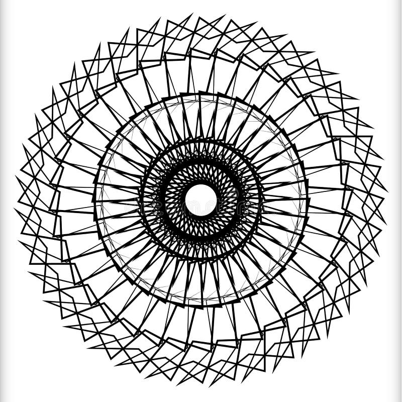 Geometric Circular Element - Rotating Spiral, Swirl Shape Stock Vector ...